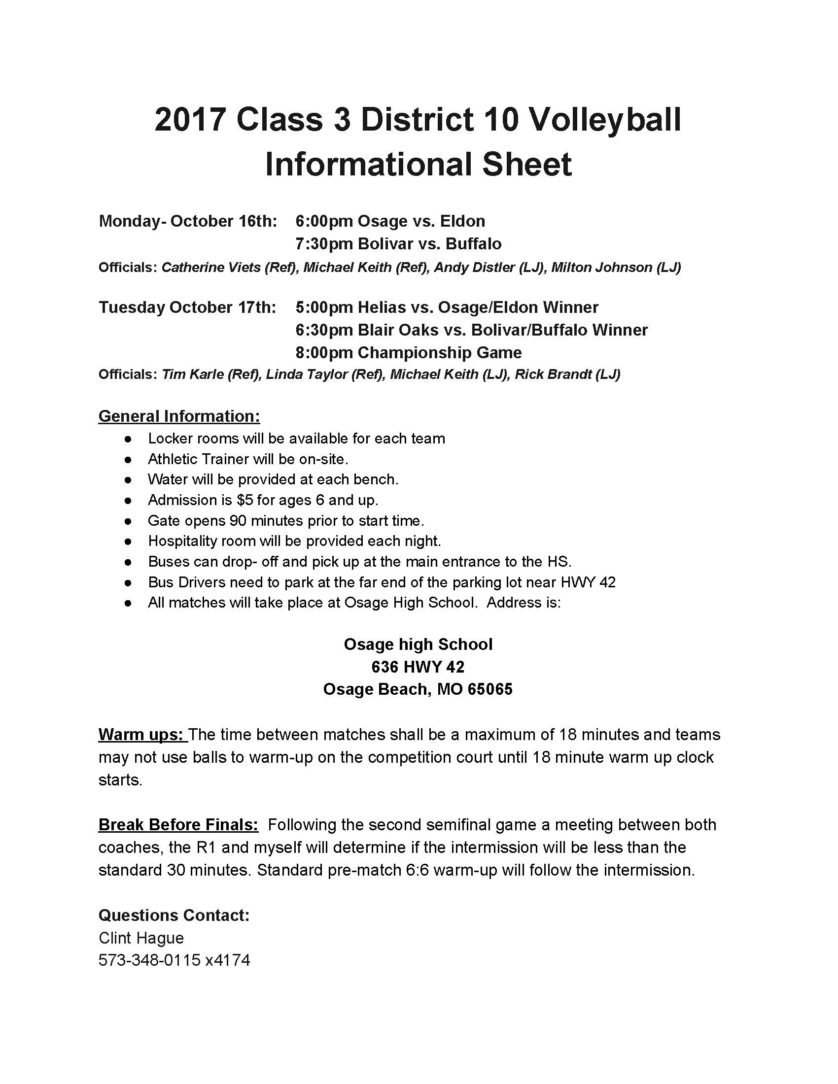 District Volleyball 2017 | Eldon School District