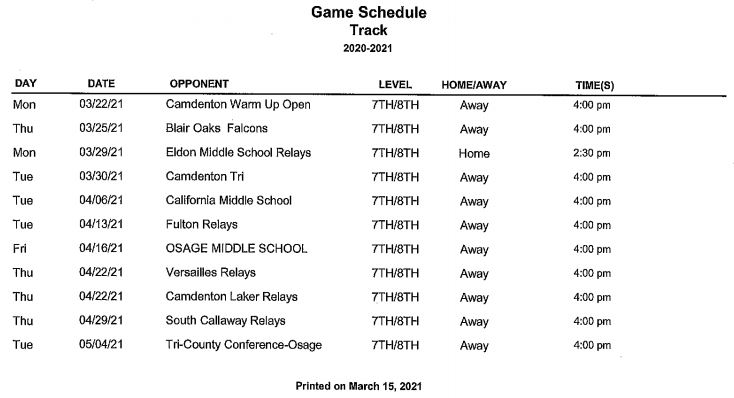 Track | Eldon School District